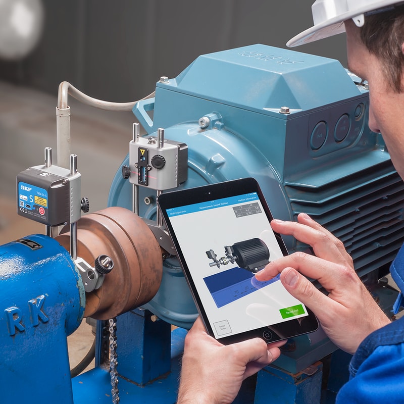 Shaft Alignment Tool utilising tablets and smart phones | SKF