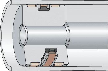 Piston seals incorporating anti-extrusion rings | SKF