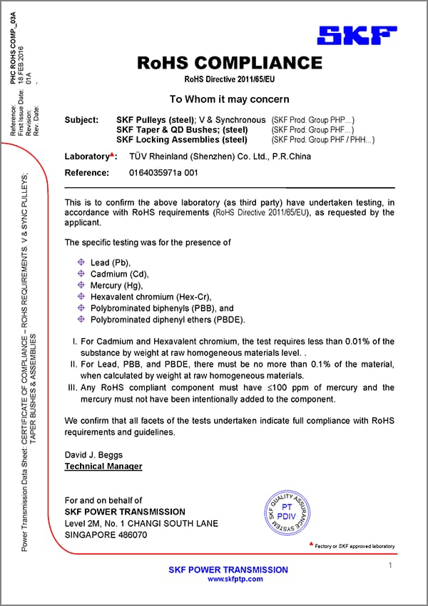 Certifications | SKF